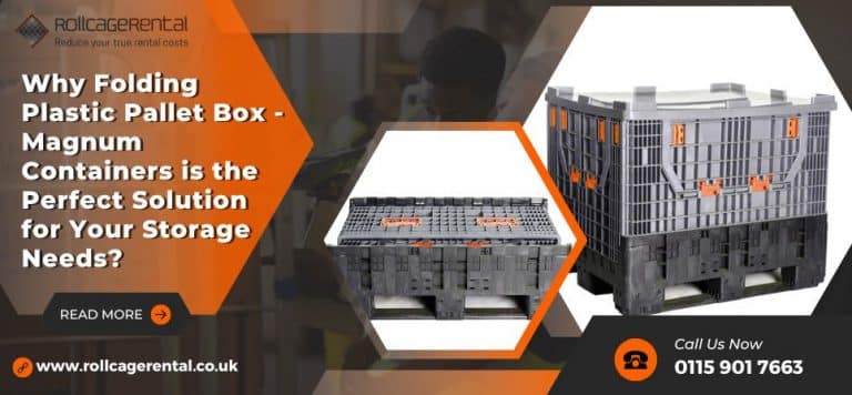 Folding Plastic Pallet Box | Roll Cage Rental